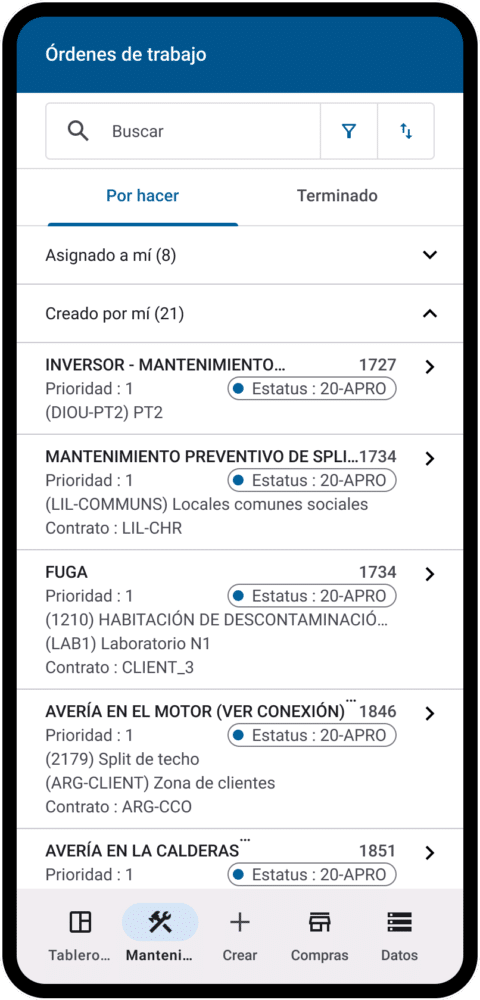 GMAO móvil - Altair Enterprise: el GMAO sencillo, intuitivo y completo